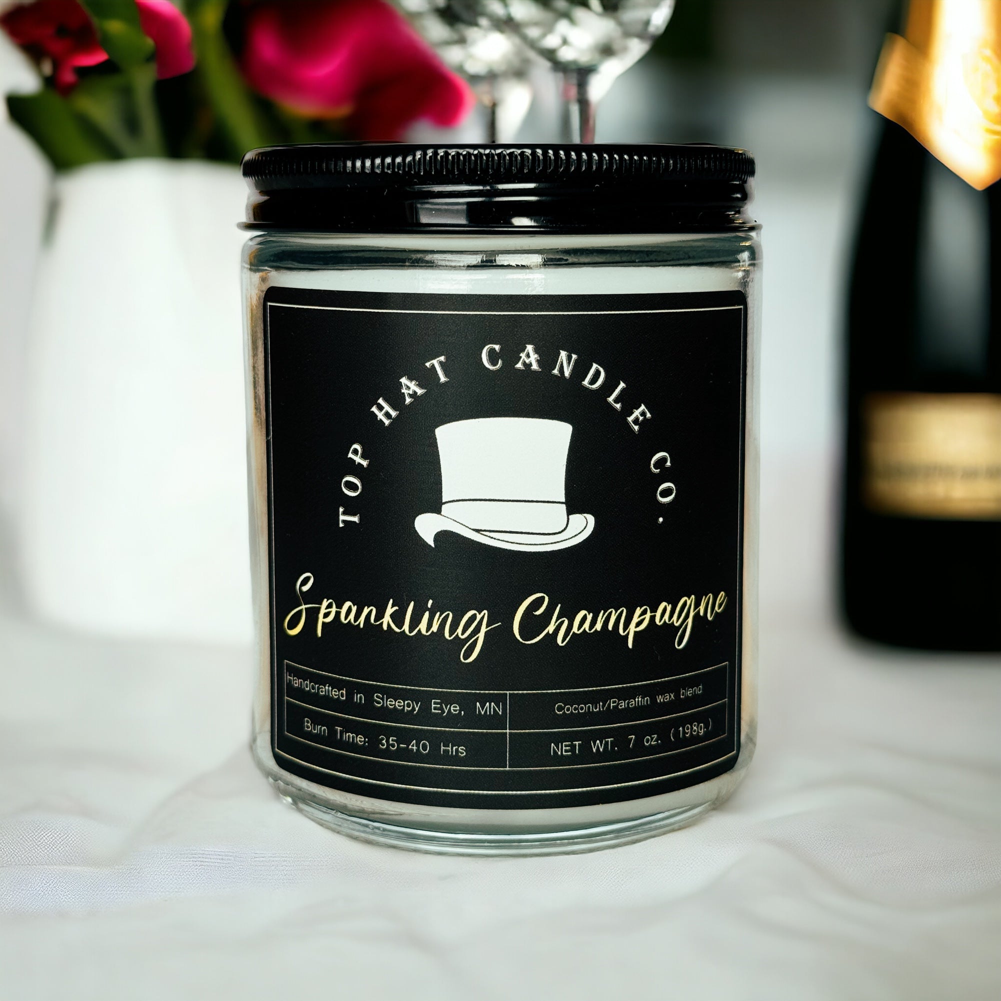 Sparking Champagne Candle 7 oz – Top Hat Candle Company